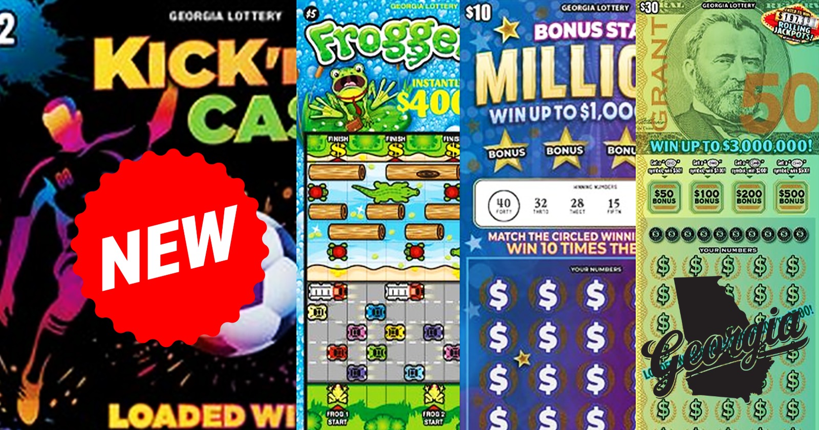 Georgia Lottery Launches 4 New Scratch-Offs Today: GRANT Debuts at #1 ...